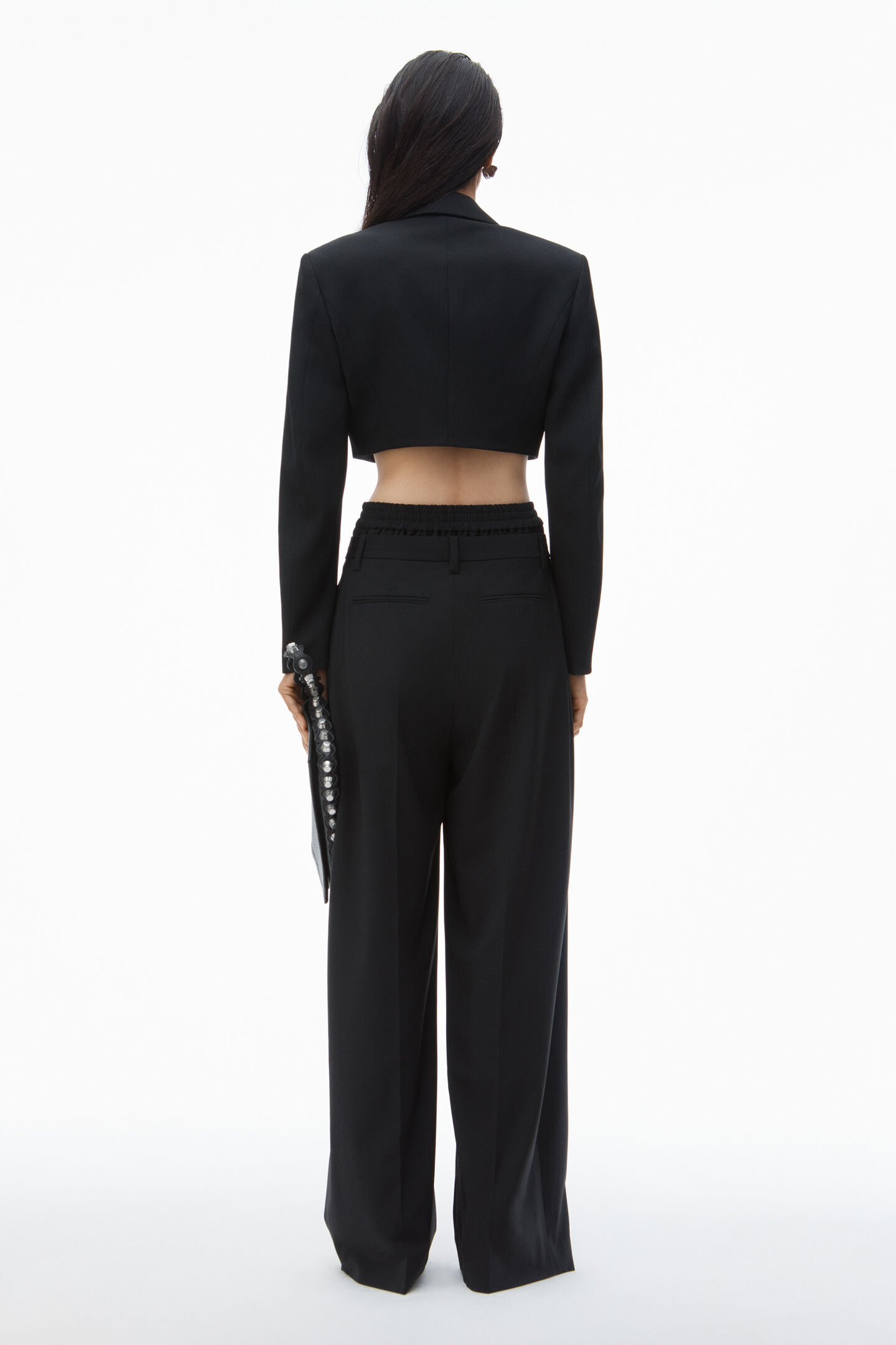 Black Cropped Blazer For Women