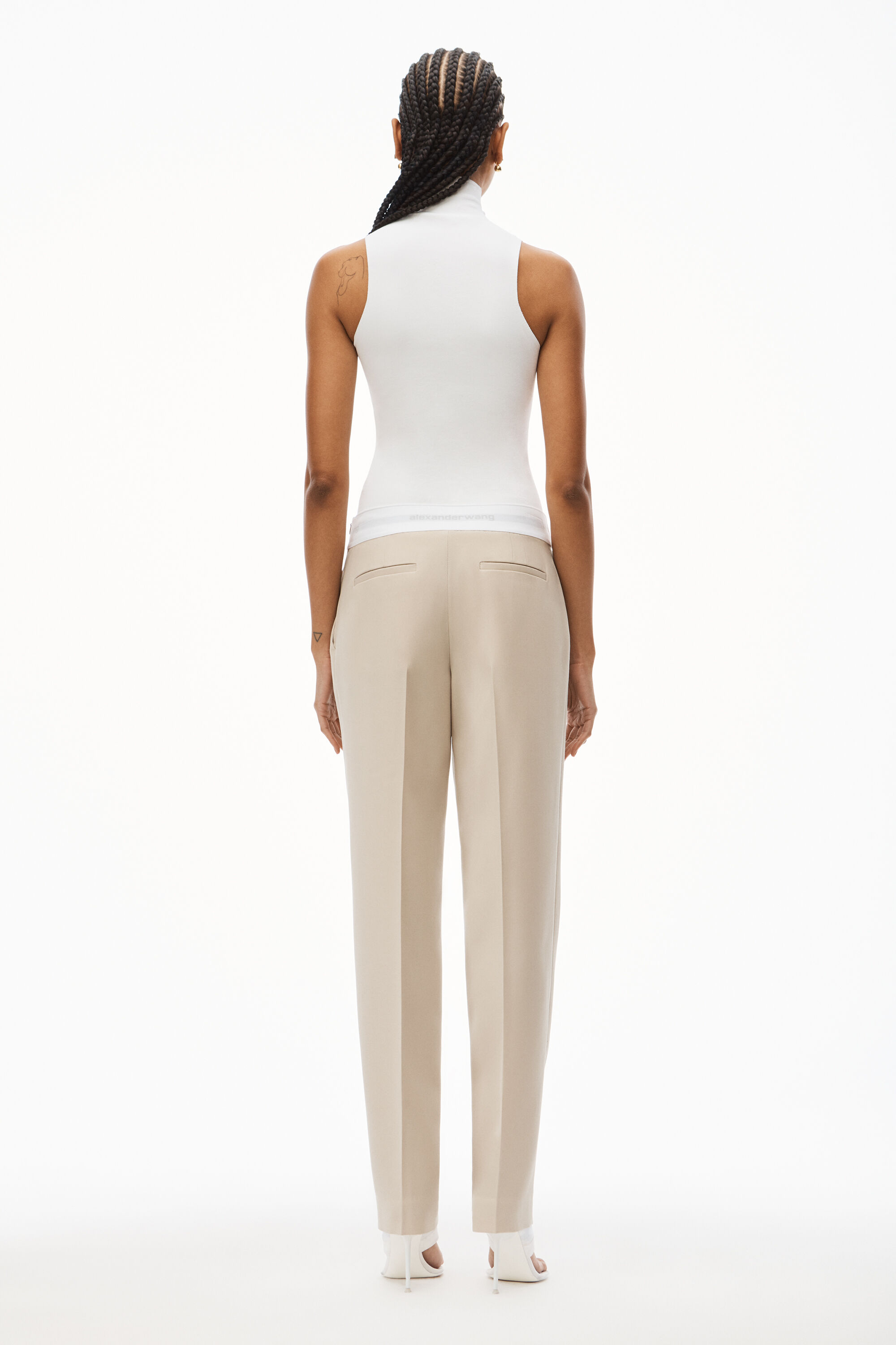 wang ハイウエスト プリーツパンツ alexander - nimfomane.com